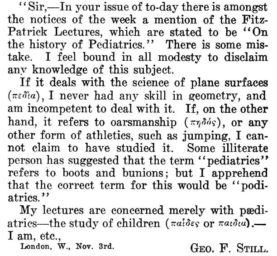 George Frederic Still • LITFL • Medical Eponym Library