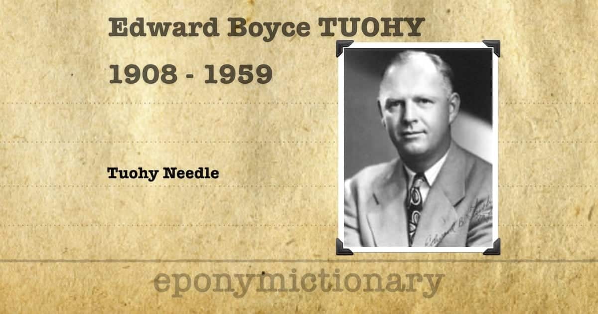 Edward Tuohy • LITFL • Medical Eponym Library