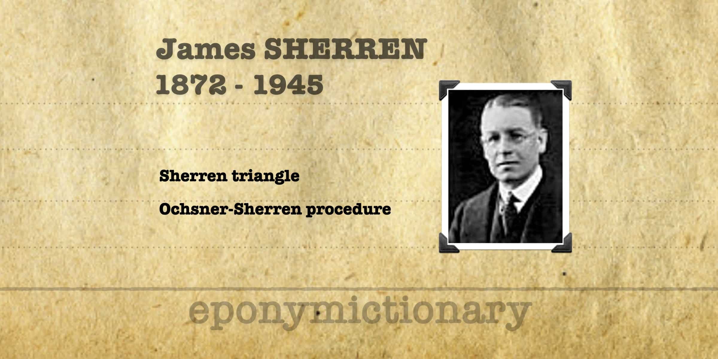 James Sherren • LITFL • Medical Eponym Library