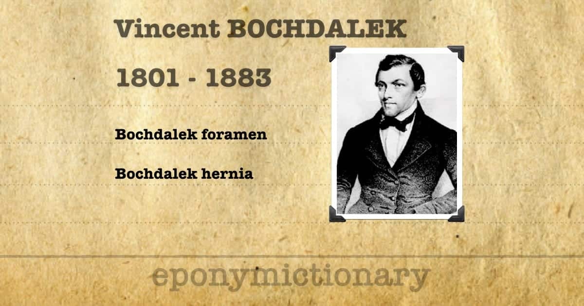 Vincent Alexander Bochdalek • LITFL • Medical Eponym Library