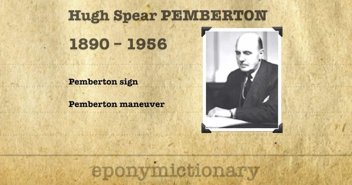 Hugh Pemberton • LITFL • Medical Eponym Library