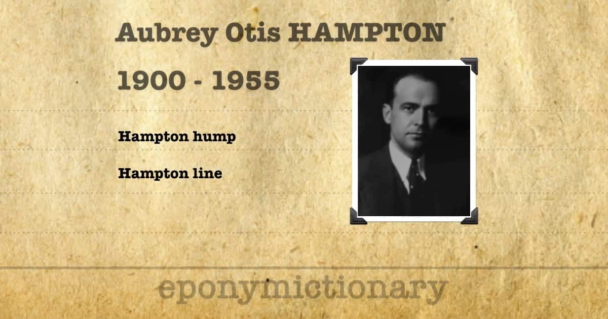 Aubrey Hampton • LITFL • Medical Eponym Library