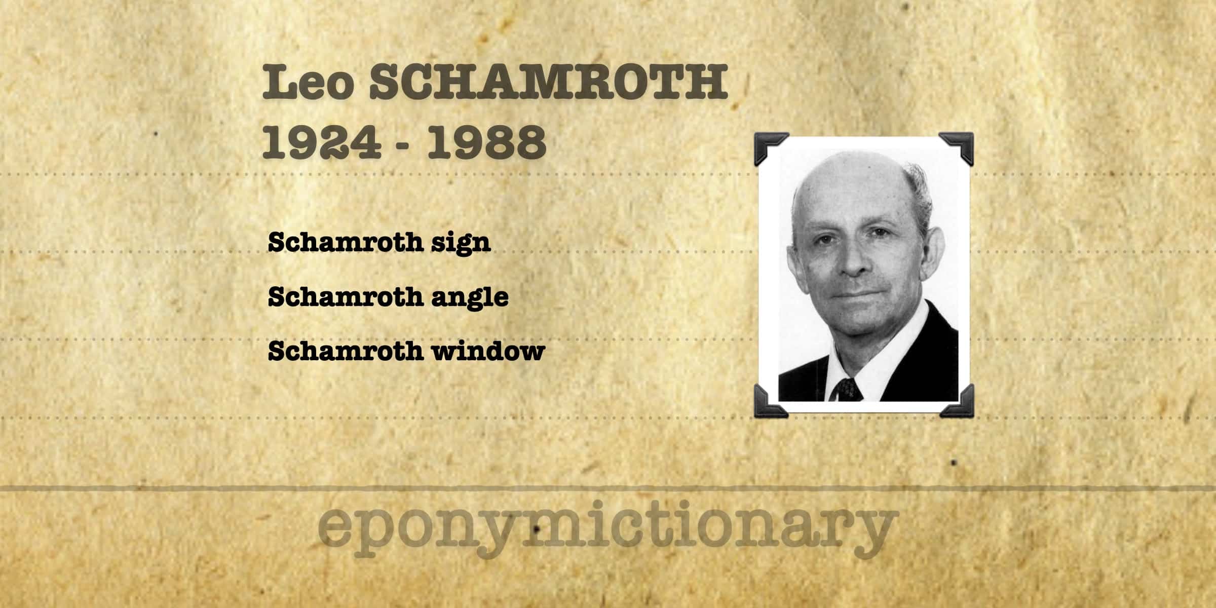 Leo Schamroth • LITFL • Medical Eponym Library