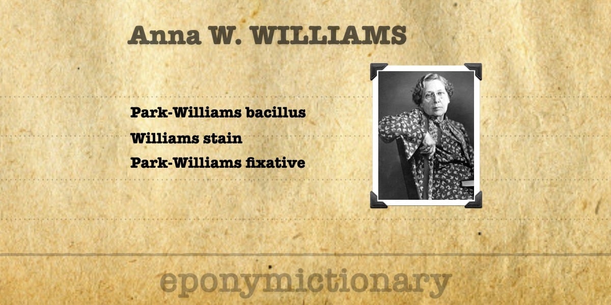 Anna Williams • LITFL • Medical Eponym Library