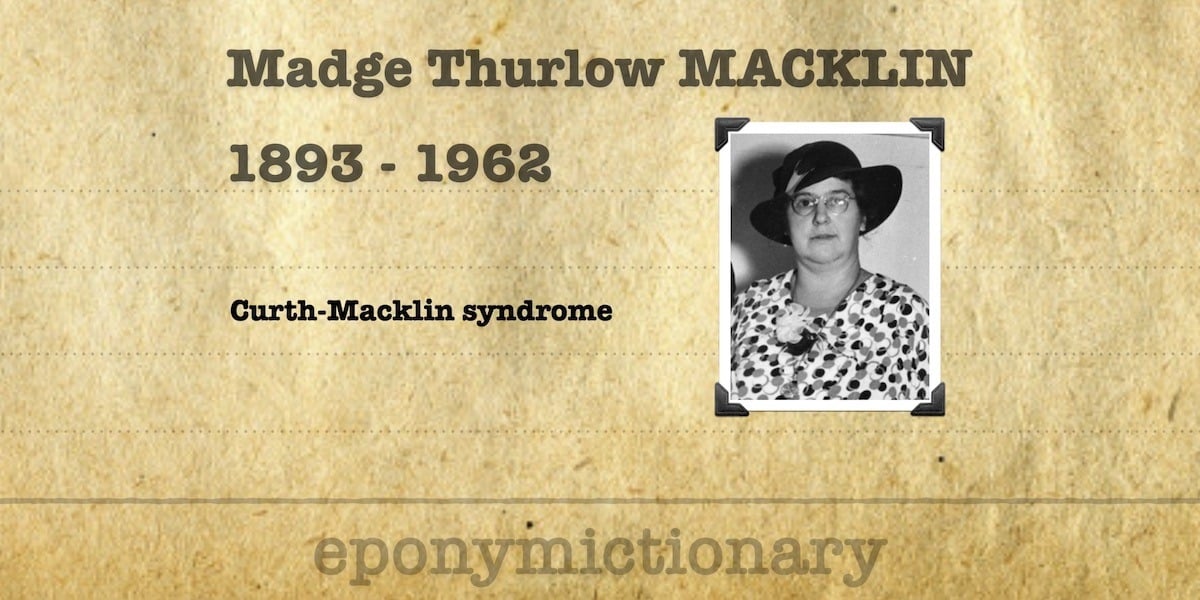 Madge Macklin • LITFL • Medical Eponymm Library