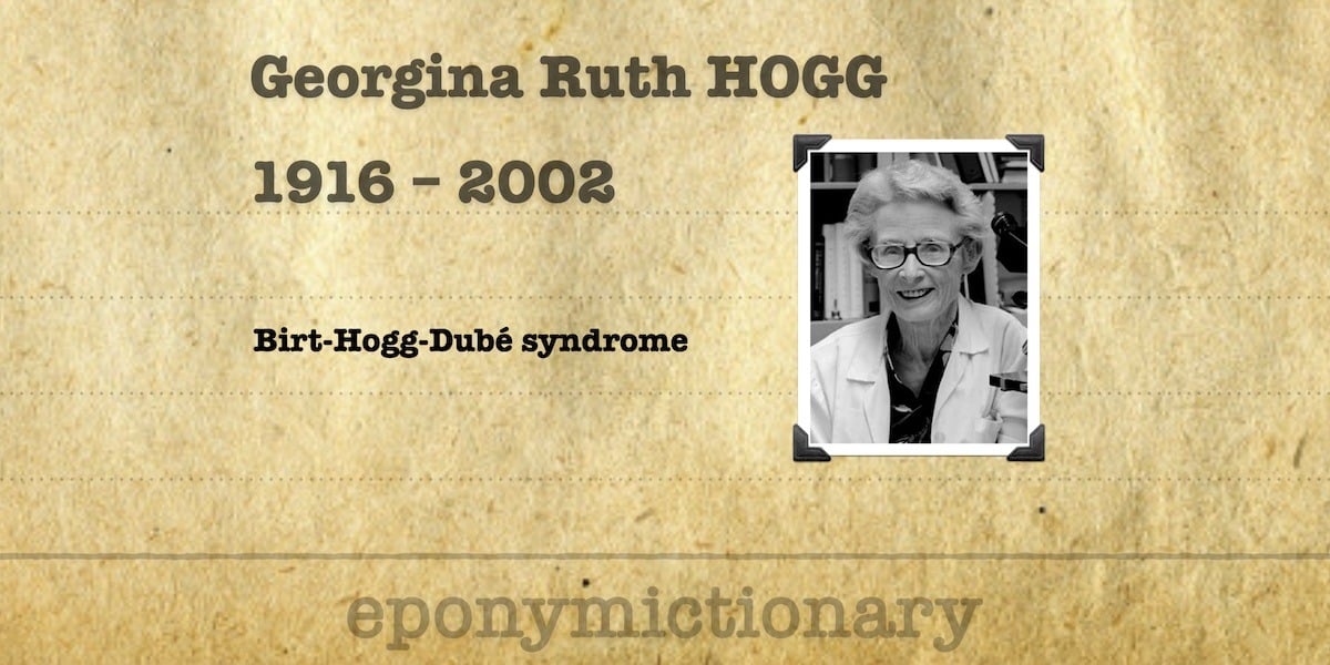 Georgina Hogg • LITFL • Medical Eponym Library