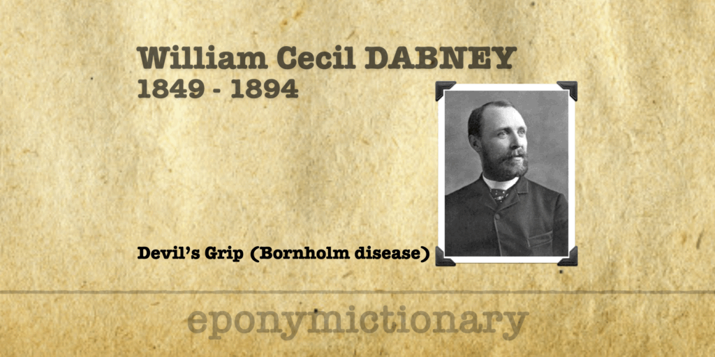 William Dabney • LITFL • Medical Eponym Library