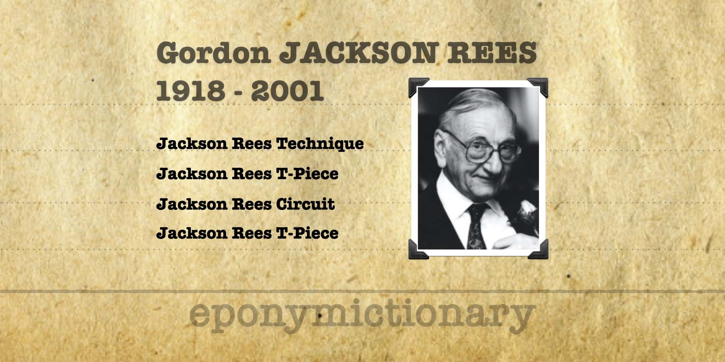 Gordon Jackson Rees • LITFL • Medical Eponym Library