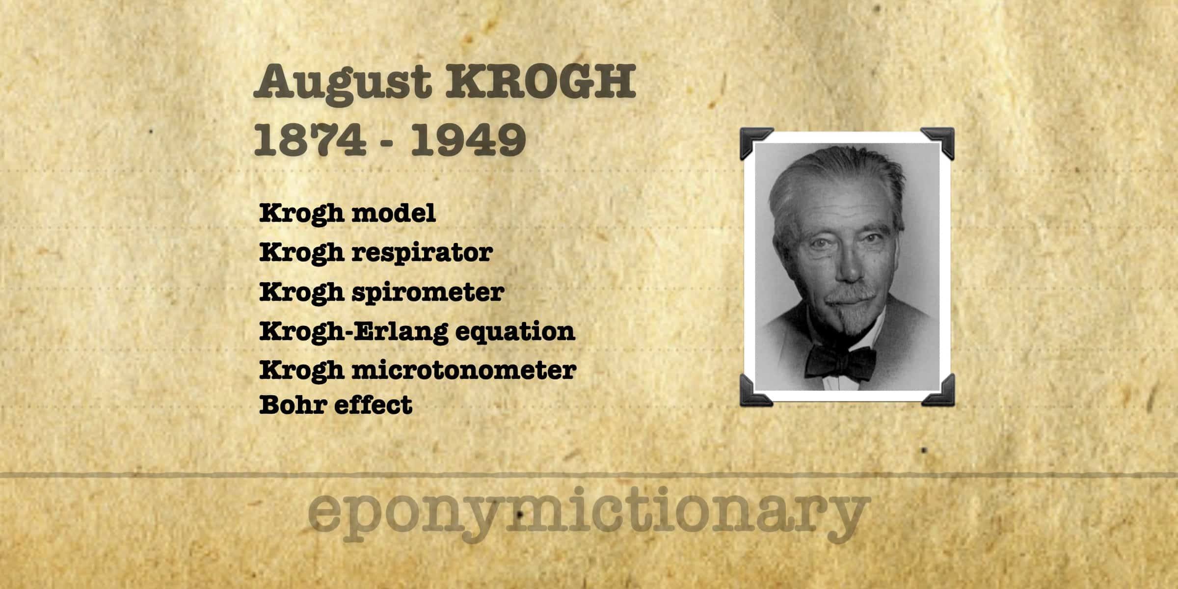 August Krogh • LITFL • Medical Eponym Library