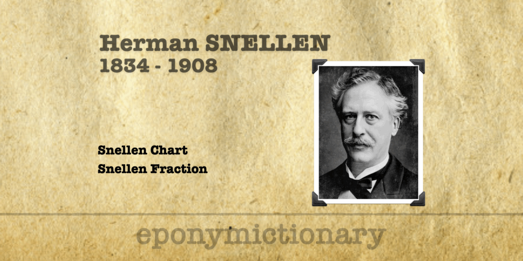 Herman Snellen • LITFL • Medical Eponym Library