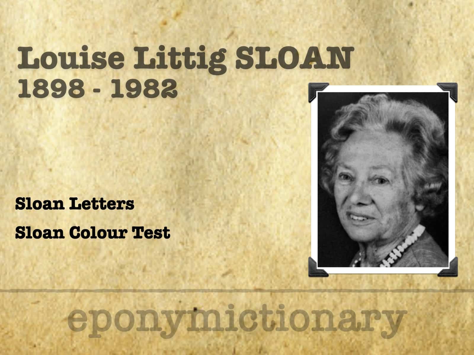Sloan Optotype Archives • LITFL